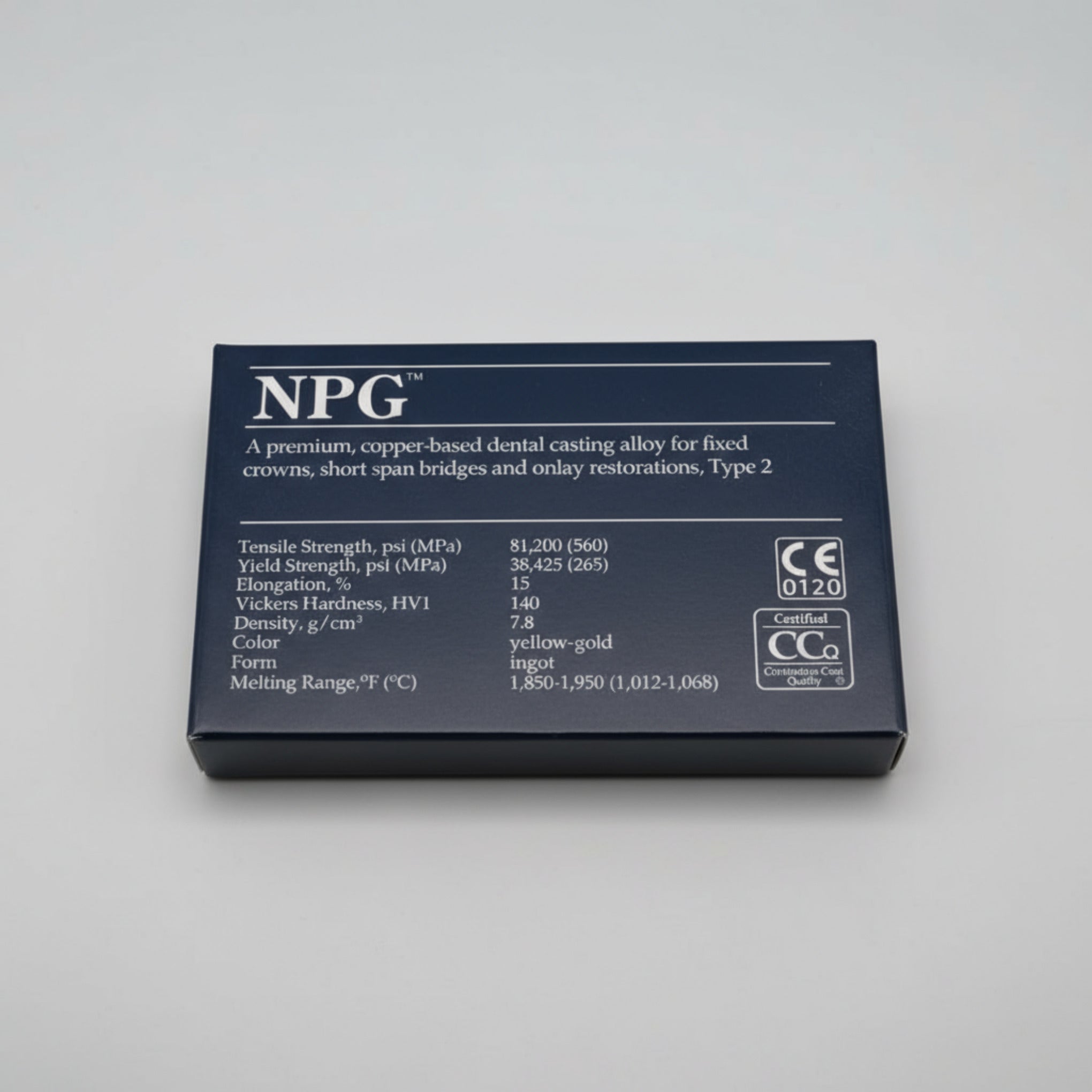 Metal npg alineacion no preciosa tipo II 1oz – Dentina